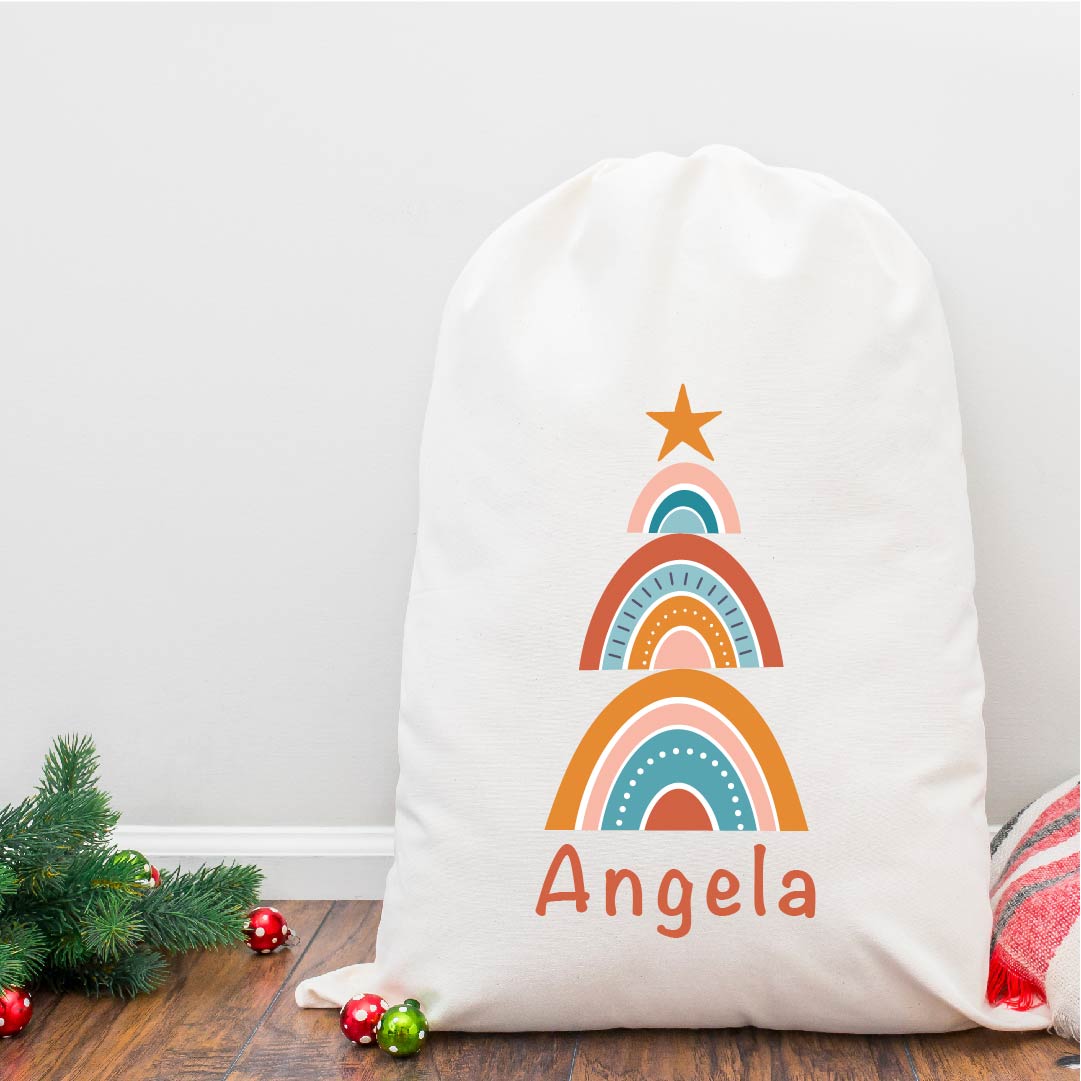 Earthy Rainbow | Personalised Santa Sacks Australia – Bespoke Baby & Kids